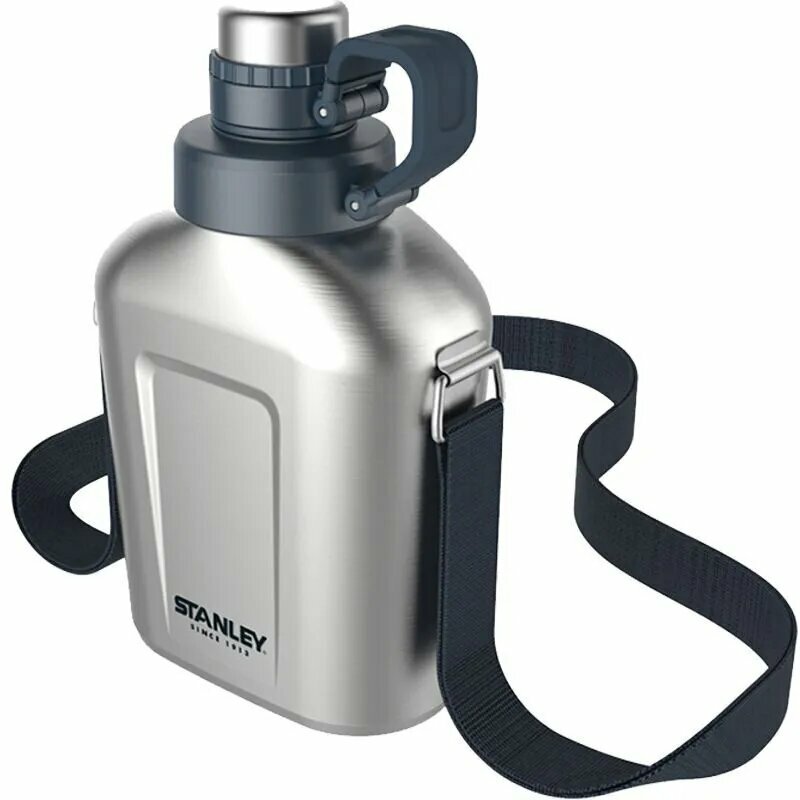 Фляга Stanley, для напитков, нержавеющая сталь, с крышкой, цвет серебристый, 1 л