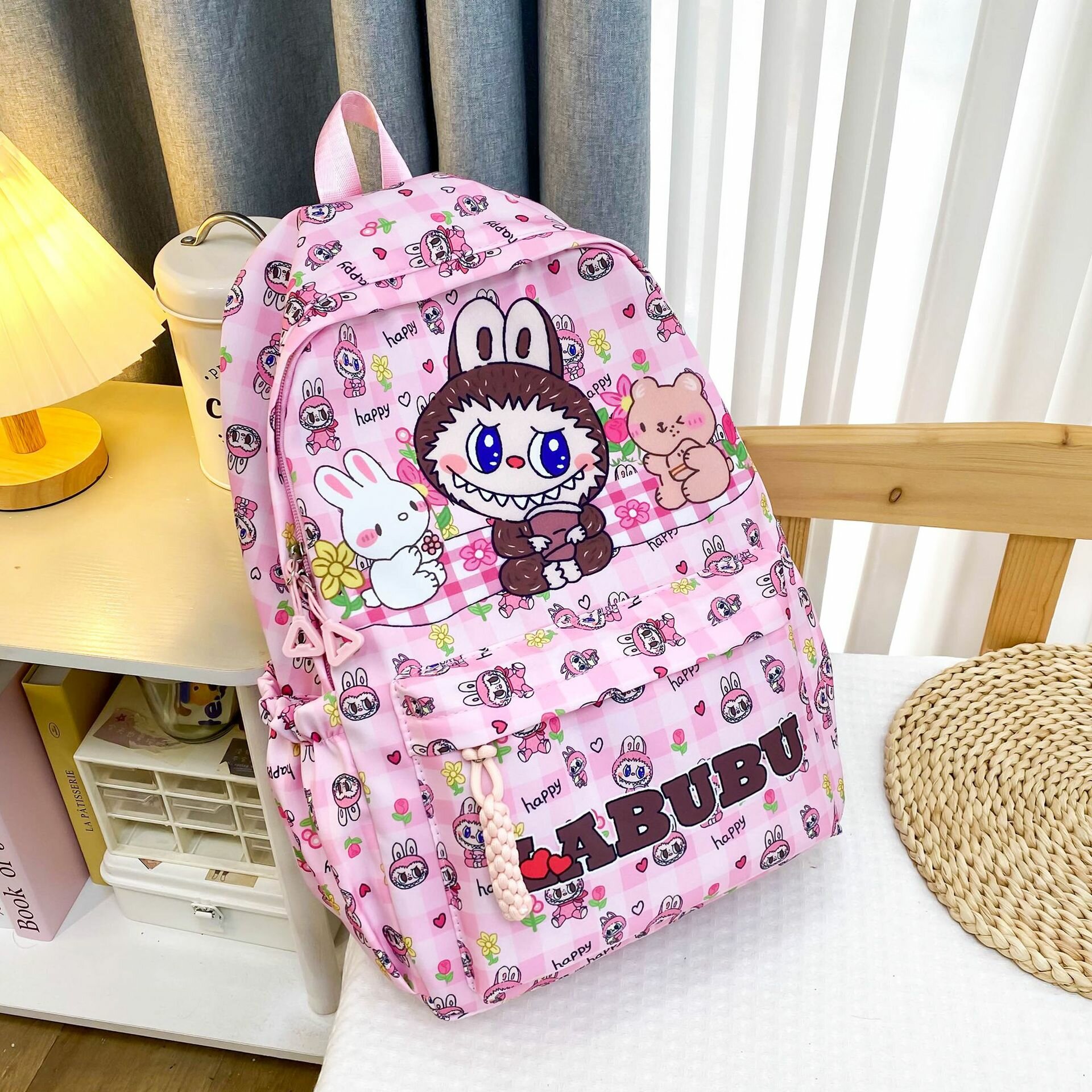 Школьный рюкзак для девочек Labubu Легкий рюкзак для школы и прогулок