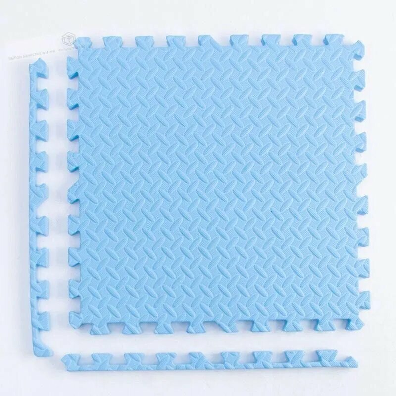 Модульная ПВХ плитка, для спортивных сооружений, детских площадок, тренажерных залов, цвет голубой, 30 см х 30 см