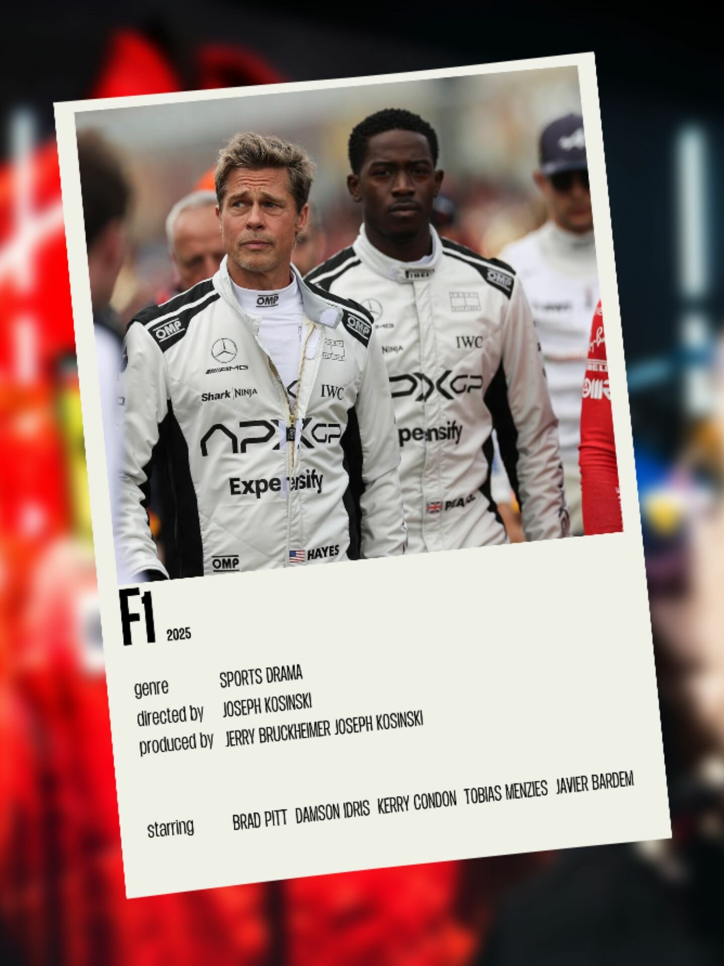 Постер "Формула-1" в стиле "полароид", формат А3, 297 х 420 мм, глянцевый