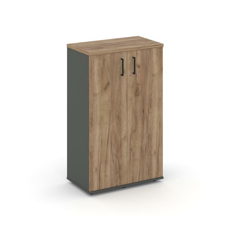 Тумба приставная с распашными дверьми Стайл Проджект/Style Project Riva SN. TOP-062 Антрацит /Дуб Табак 700*400*1150