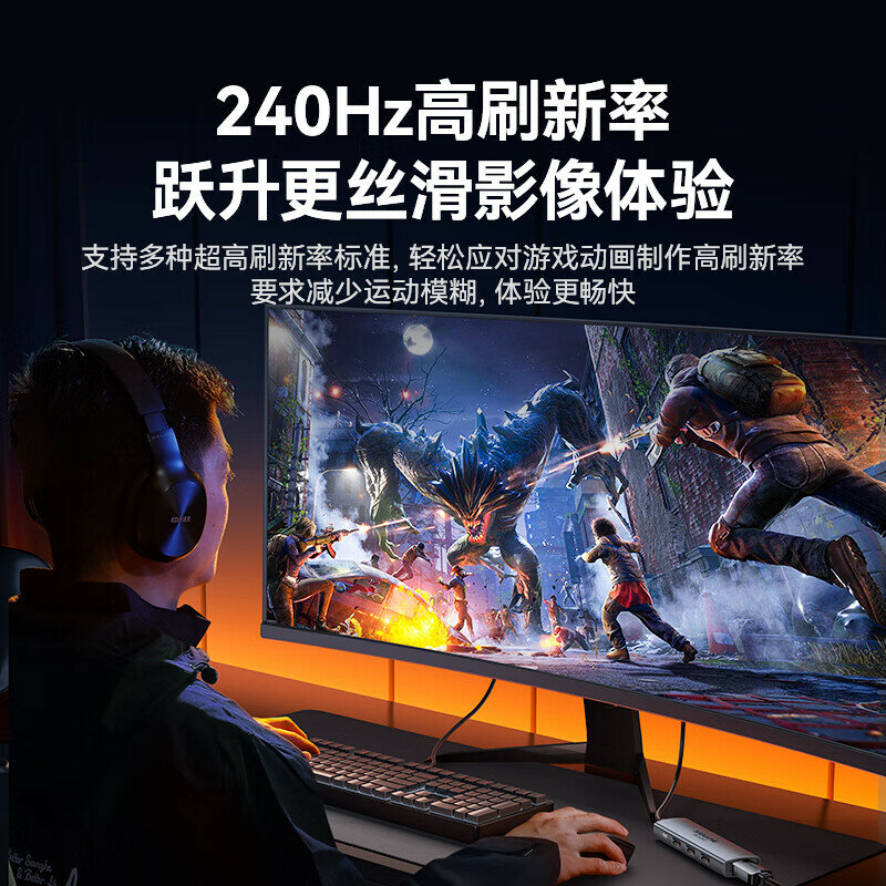 SAMZHE Type-C to DP1.4 Interface Extension Dock 8K60Hz Adapter 4K/2K 240Hz High Refresh Rate for Apple Mac mini Laptop Thunderbolt 4 Expansion Dock Converter DPK5