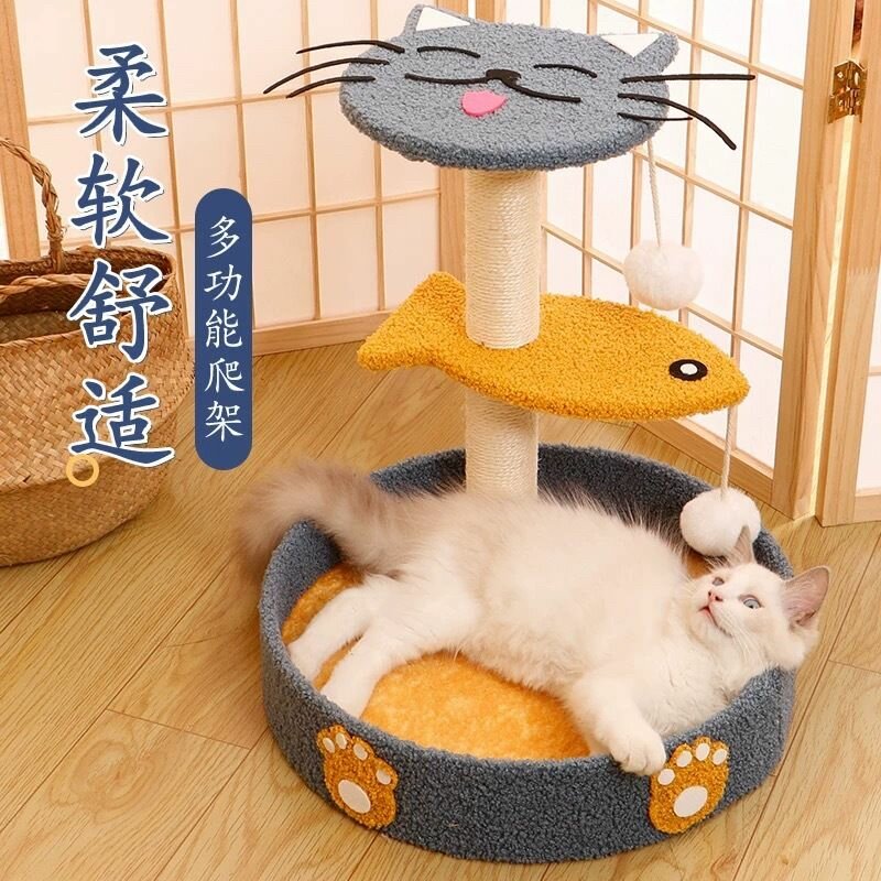 Когтеточка для кошек, каркас для лазания по кошкам 2 в 1, износостойкий столбик из сизаля, не вызывающий перхоти Бангйонге