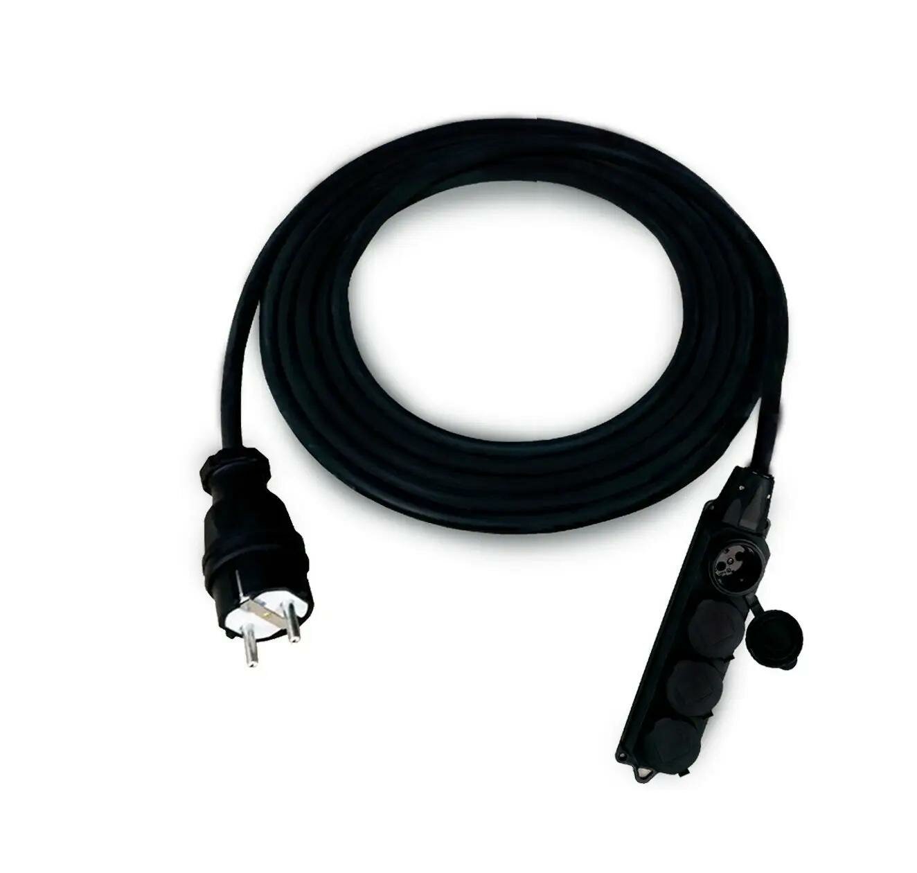 CP-16SO10 Удлинитель силовой 3х2.5, 4 места, 10м, EDS