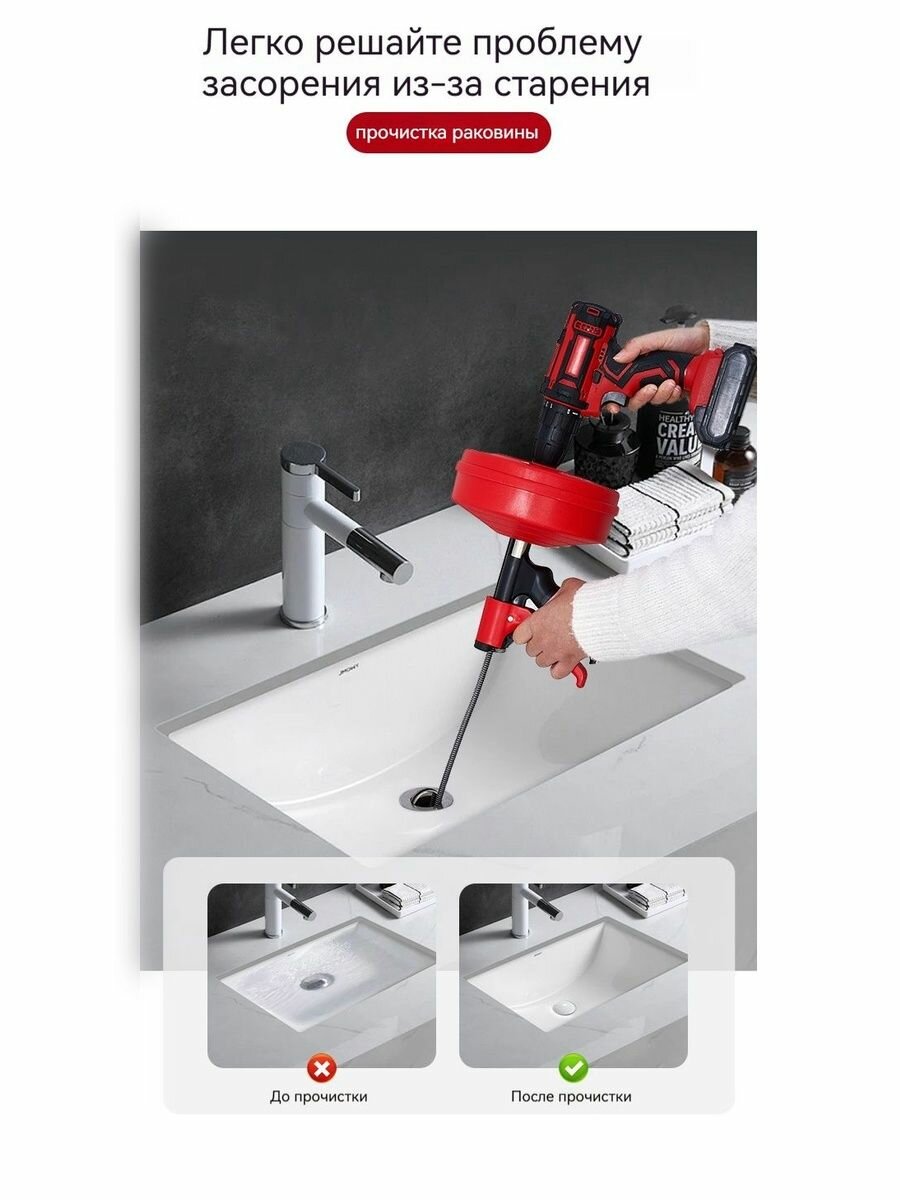 Трос для прочистки канализации Ridgid Power Spin+ арт.