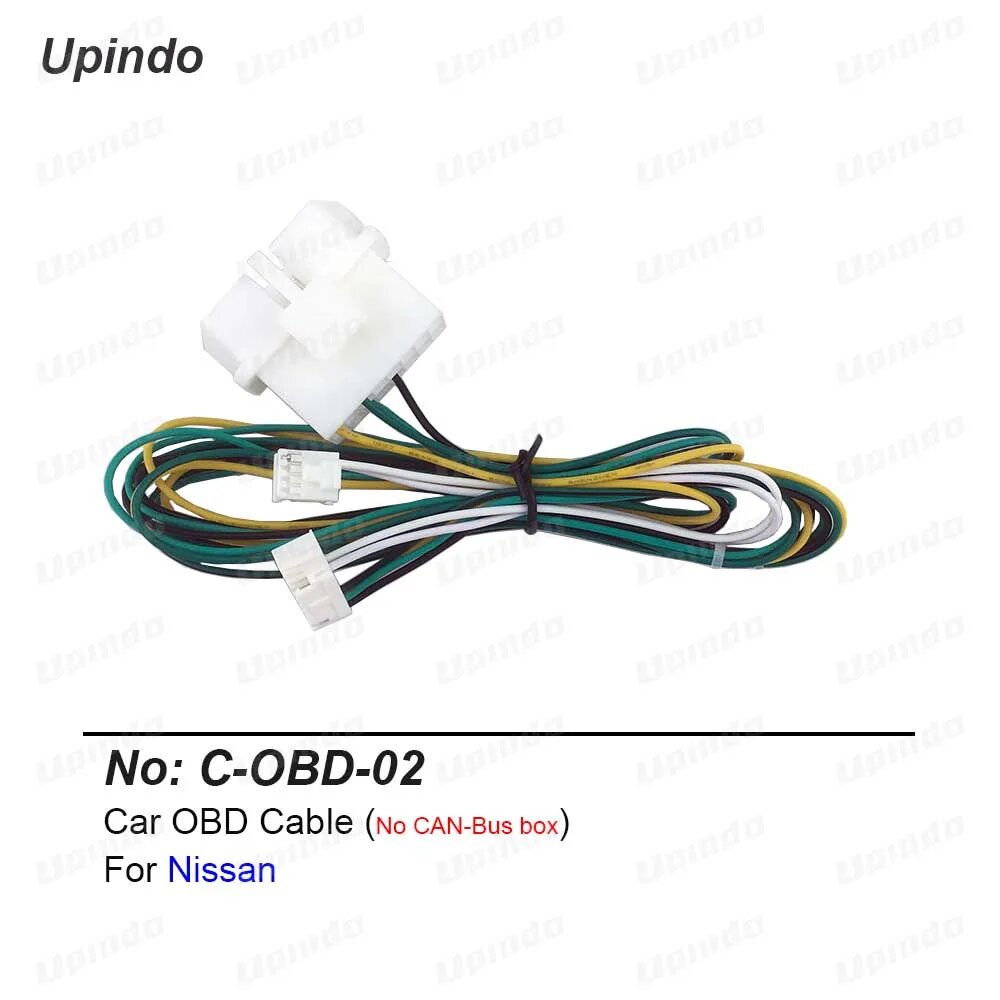 Автомобильный жгут проводов Android-радио Upindo с адаптером CAN-Bus для кабеля OBD Nissan с разъемом конвертера UART C-OBD-02