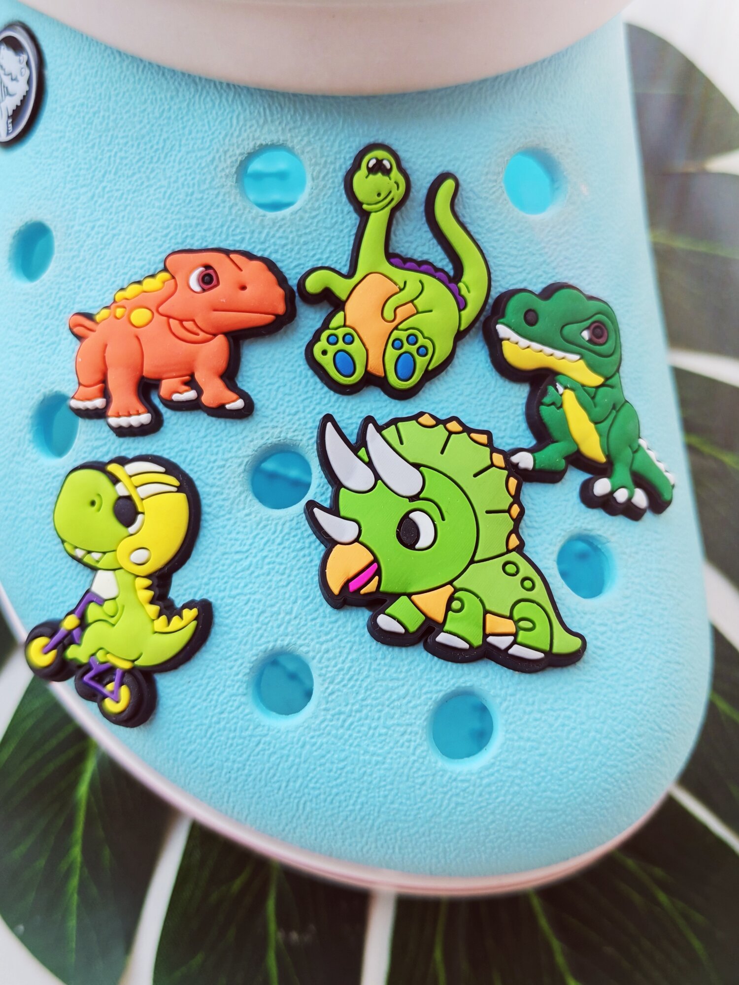 Джибитсы на Crocs для мальчика динозавры