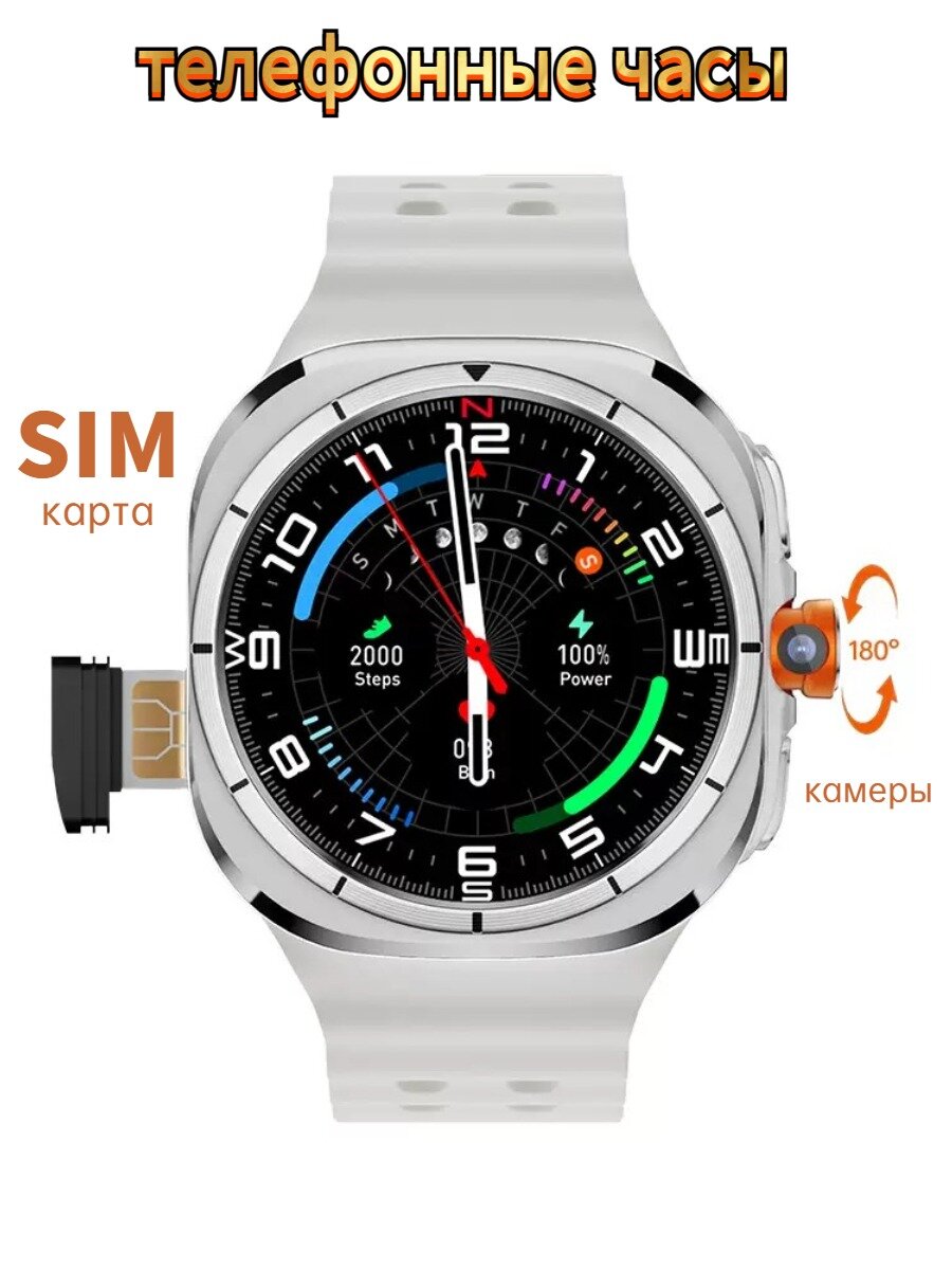 Смарт часы с камерой умные часы для мужчин и женщин с SIM картой