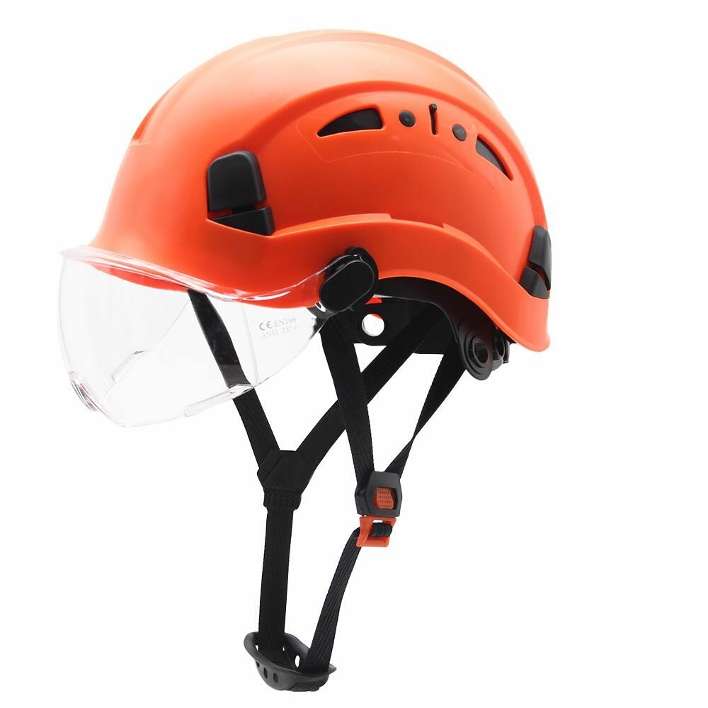 Строительная каска (защитный шлем) с регулируемыми прозрачными очками