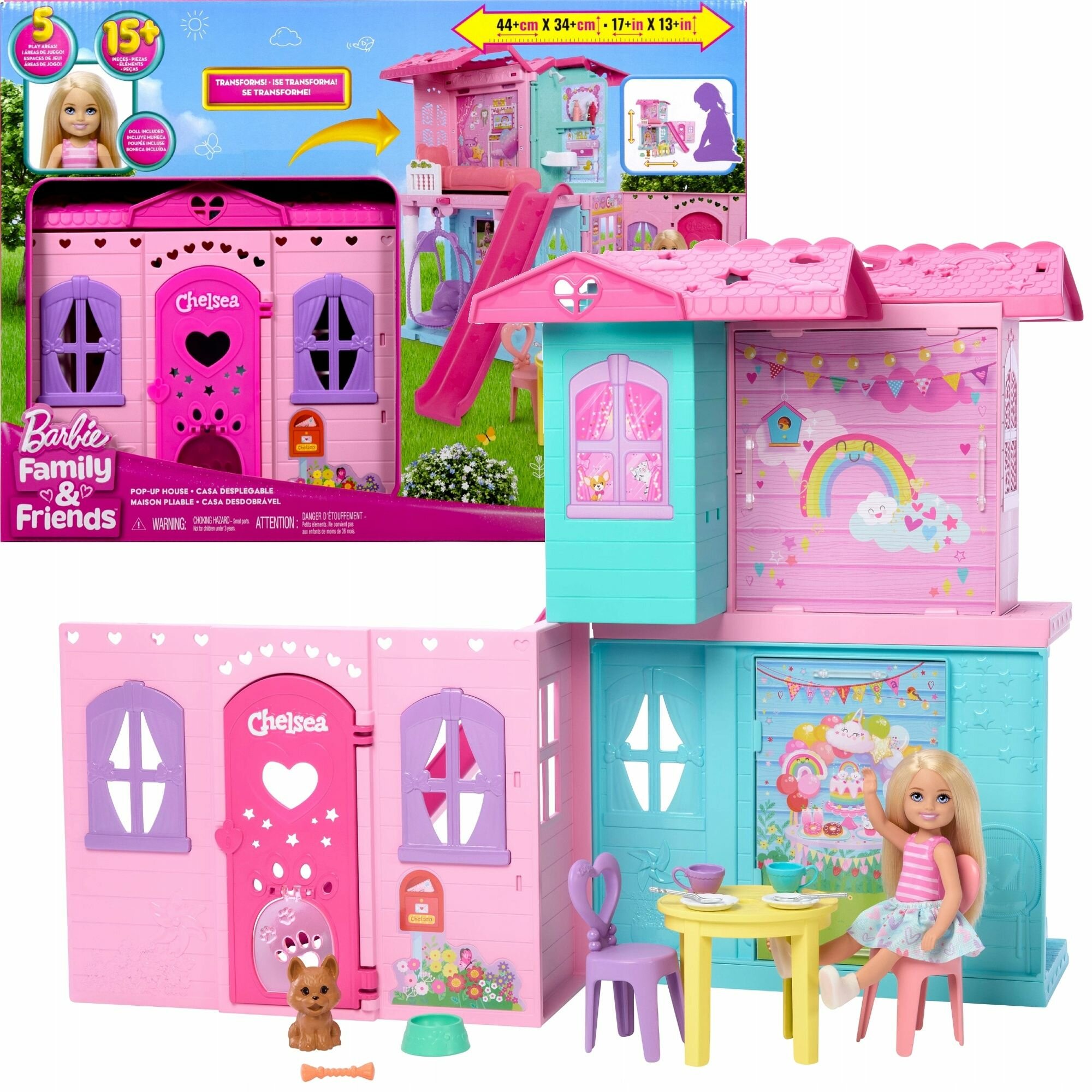 Кукольный домик для Barbie - Уютный дом Chelsea Pop-Up House + аксессуары - Барби JFW49