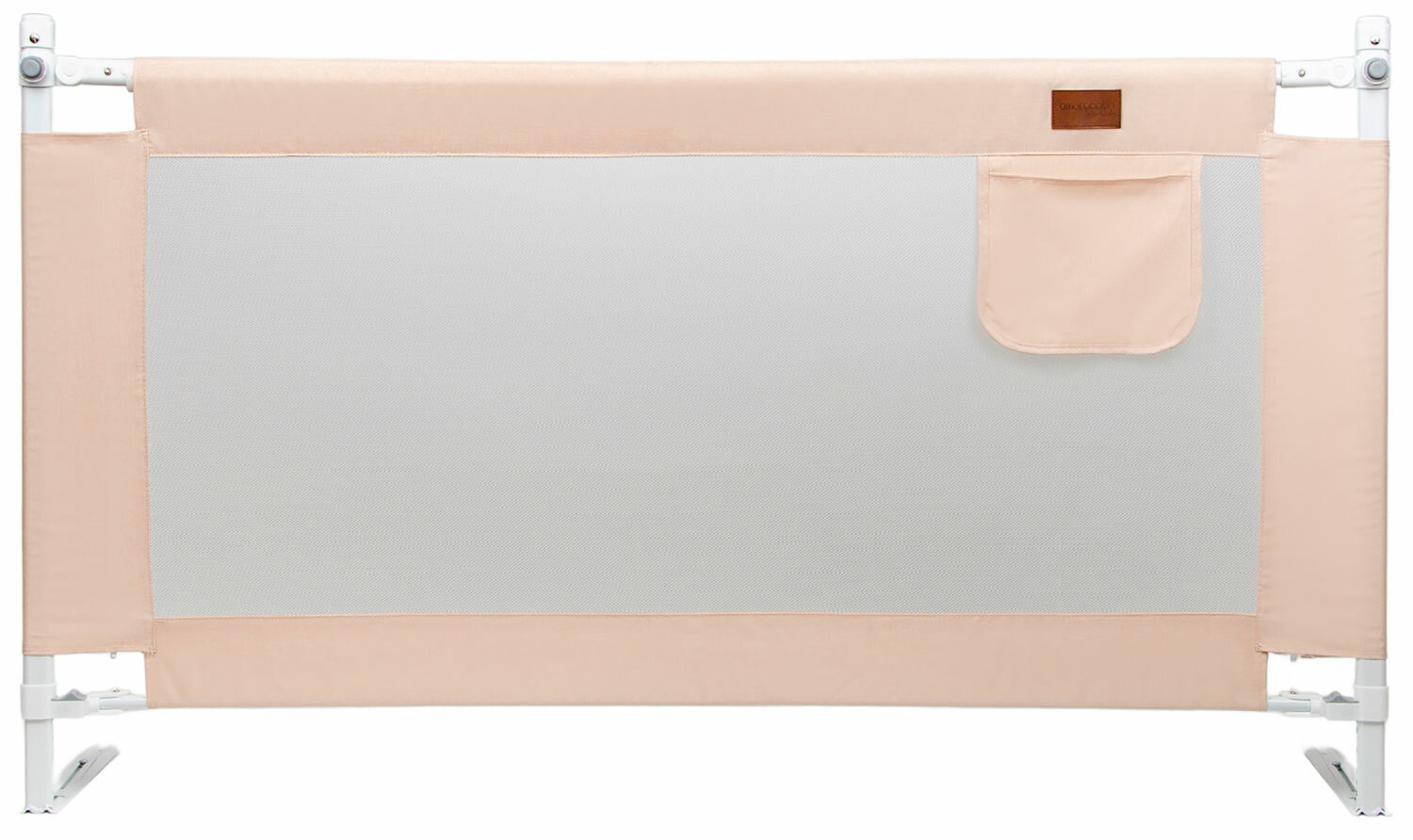 Барьерный чехол для кровати Amarobaby Linear, бежевый 120 см. (AB-LIN-BSR-BE-120)