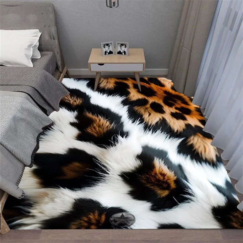 Леопардовый ковёр LOUSIDREAM из хлопка, 23, 90cm by 60cm