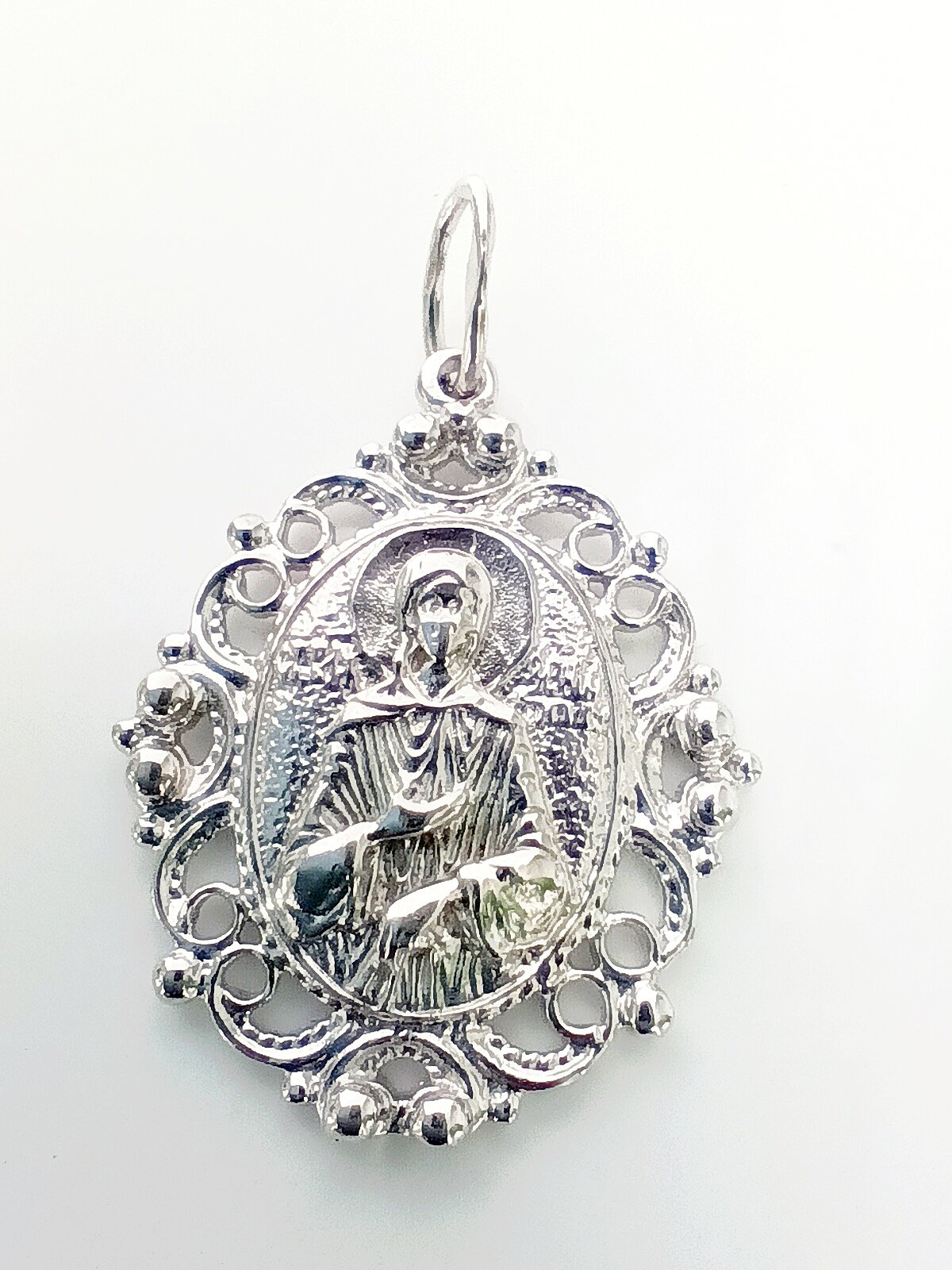 Крестик, серебро, 925 проба, родирование