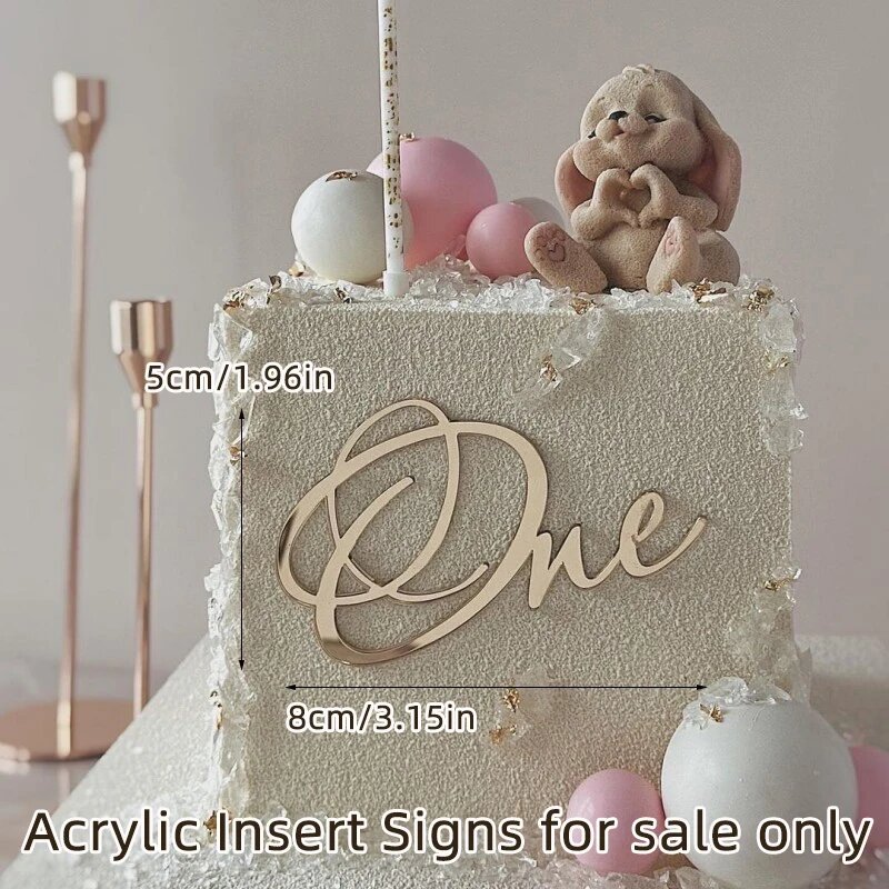 Золотые декоративные топперы INS Baby One для детского праздника