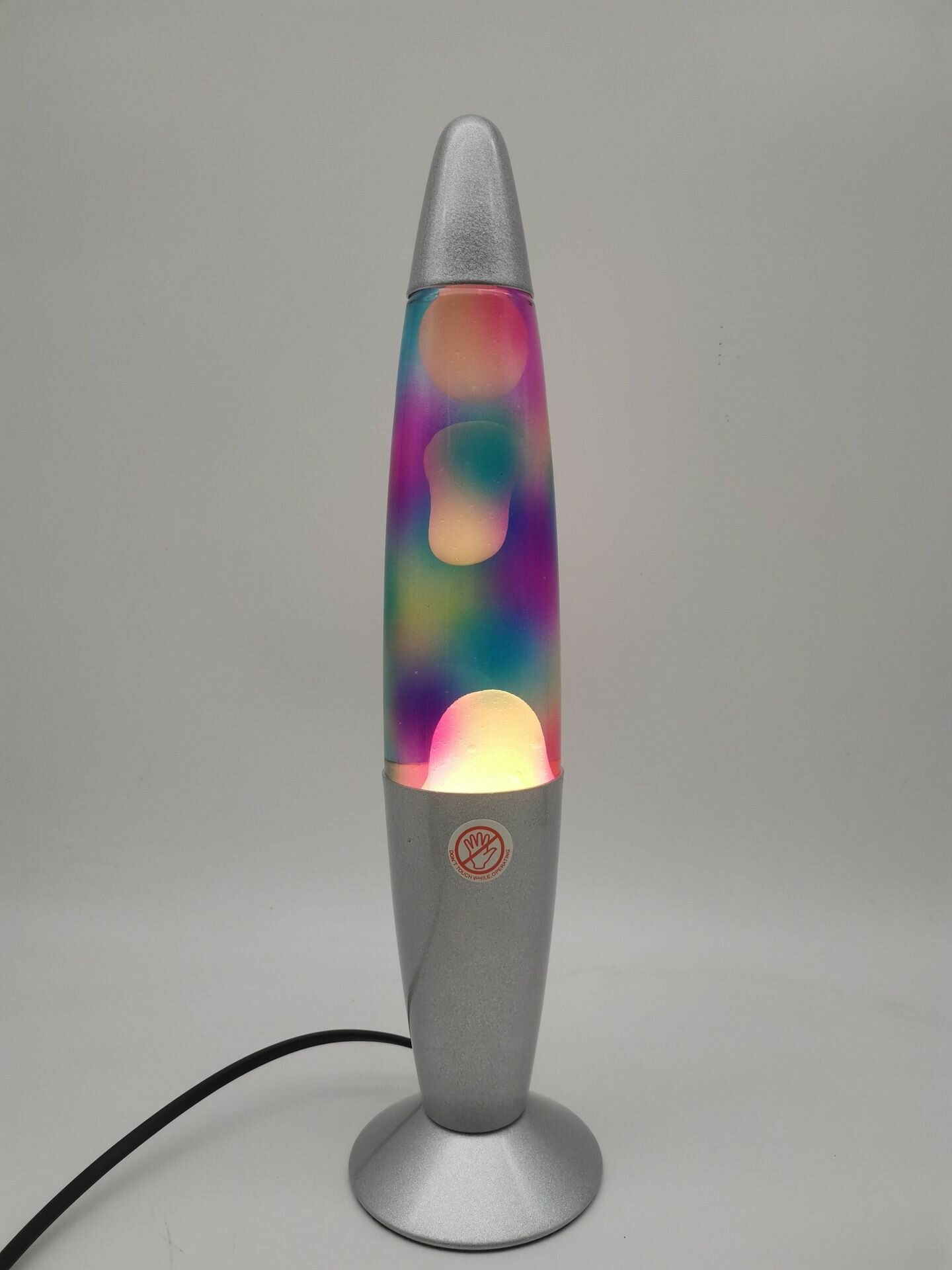 Декоративная лавовая лампа "Медуза" с металлическим основанием