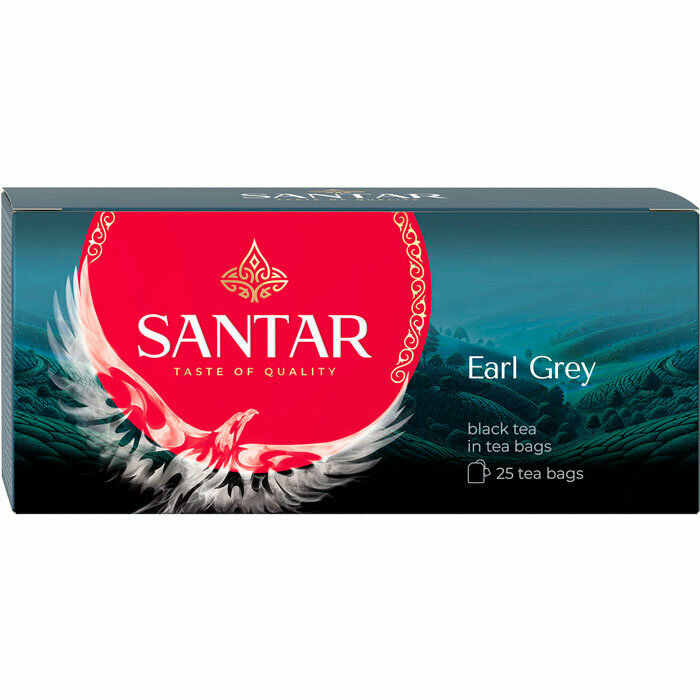 Чай пакетированный SANTAR, Earl Grey, 25 пакетиков