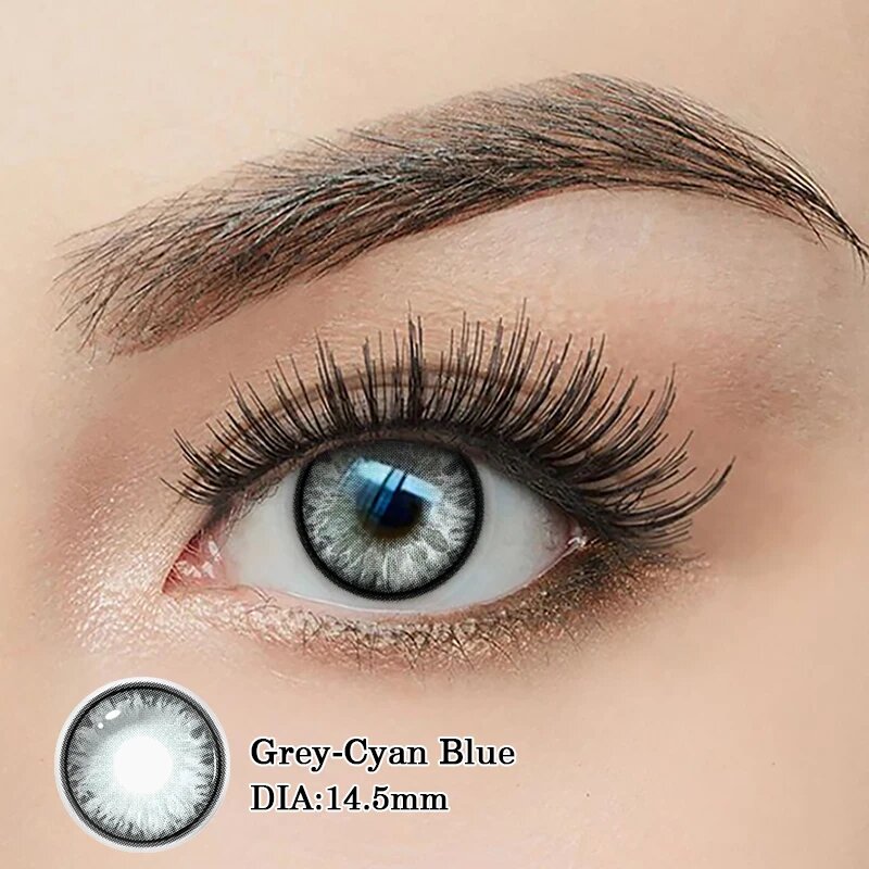 Цветные контактные линзы MILL CREEK Green Iris серые ежедневного ношения