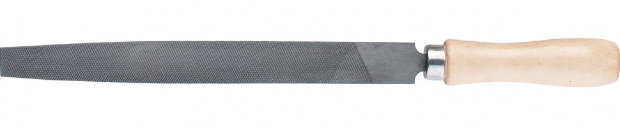 Напильник СИБРТЕХ плоский, с деревянной ручкой, стальной, насечка 2, 200мм / инструменты для строительства и ремонта