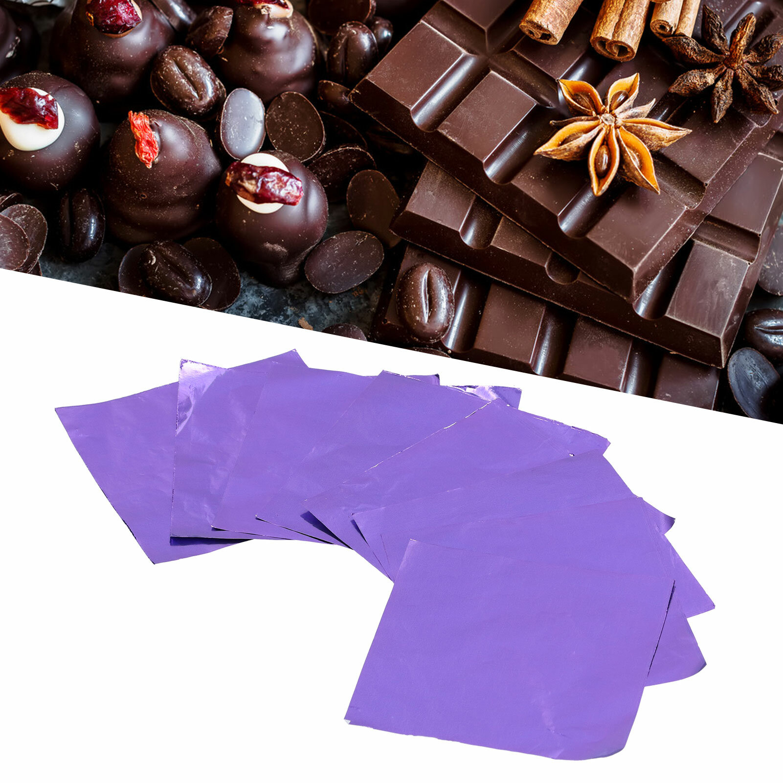 50 шт. DIY упаковочная бумага для выпечки глянцевая фольга бумага для домашнего шоколада сладкая выпечкафиолетовый