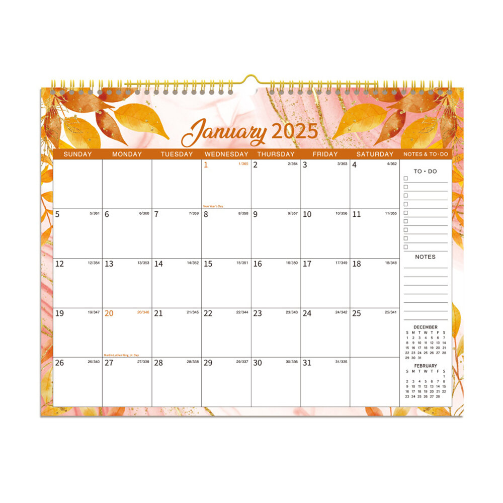 2025 Настенный календарь на 12 месяцев с большими полями для записей, подходит для ежедневного и ежемесячного планирования, списков дел, расписаний и организации. Пасторальный дизайн - размер 14,6x11,3 дюйма.