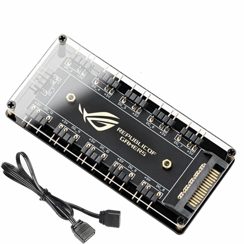 5 В 3-контактный ARGB-кабель RGB SATA для ASUS AURA SYNC RGB 10, разветвитель-концентратор SATA, удлинительный кабель питания, адаптер для светодиодной ленты PC RGB