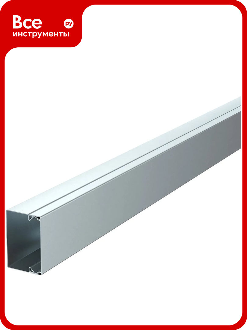 Металлический кабель-канал OBO Bettermann LKM 40x60x2000 мм, толщина 0,8 мм сталь оцинкованная, 2000 мм