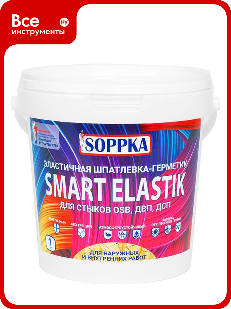 Строительный герметик для OSB SOPPKA SMART ELASTIK СОП-Шов1, для заполнения стыков и затирки швов osb-плит