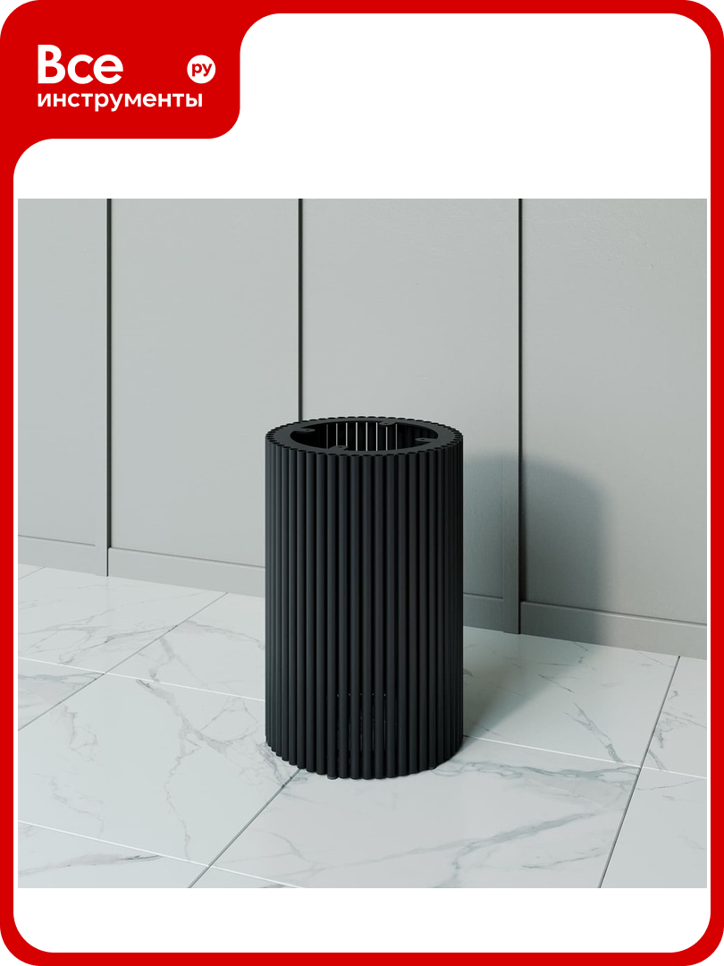 Круглое металлическое подстолье GENGLASS черное TRUBIS S GGTP-03-2-S, из круглых, круглых профильных труб