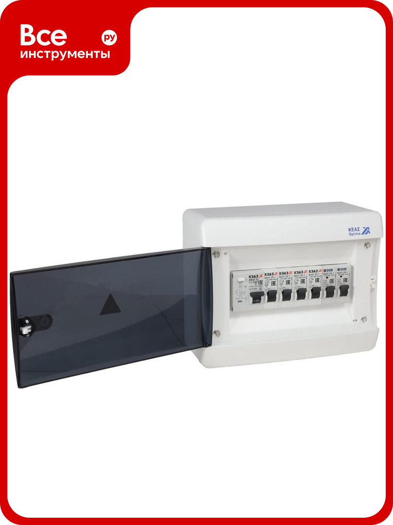 Щит распределительный ООО "Центр Энергии" НКУ ЩР32А CNK-8 (АВДТ22С32, 1С25, 3x1С16, 2x1С10) 00-00006788, автоматов