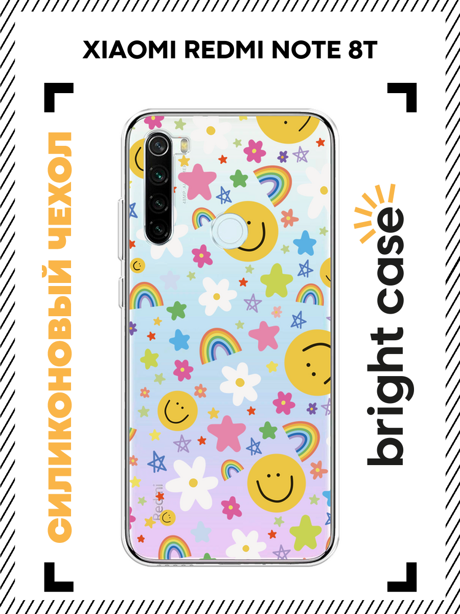Чехол на Xiaomi Redmi Note 8T / Сяоми Редми Нот 8T с принтом Детский узор, прозрачный