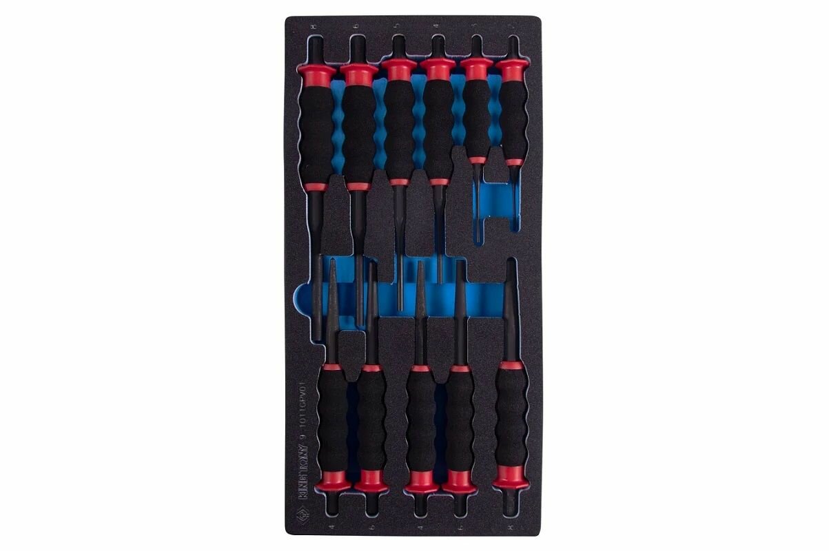 Набор выколоток, бородков и кернеров KING TONY ложемент, 11 предметов 9-1011GPV01