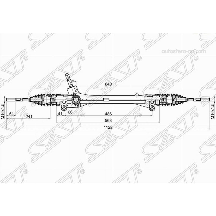 SAT ST4551048040 Рейка рулевая Lexus RX 08-15 / Toyota Venza 08-