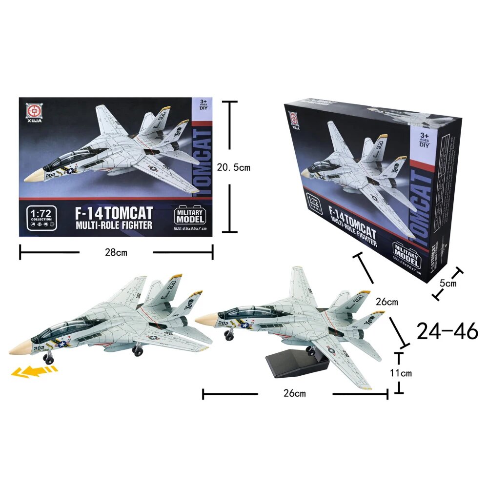 Конструктор Kennie F-14 Tomcat, 1:72, F14 Tomcat Fighter