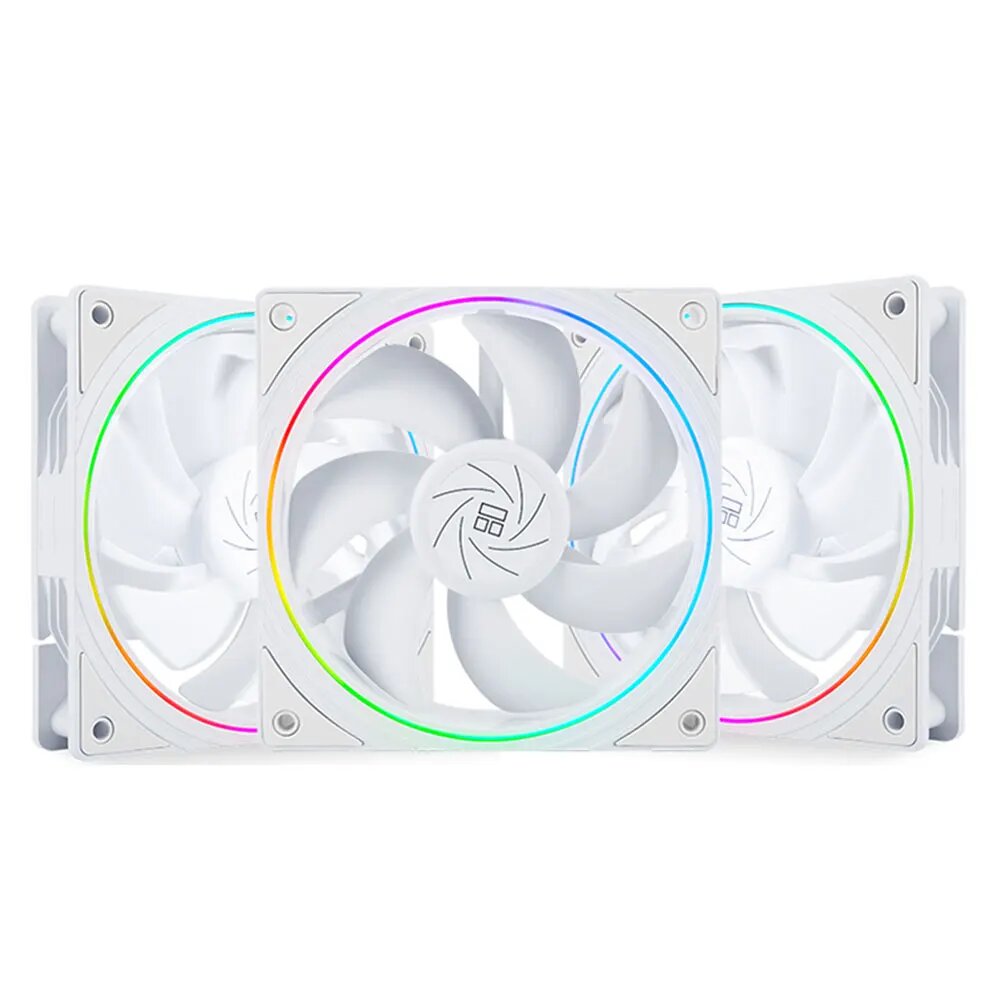 Thermalright TL-S12 120-мм Корпусной Вентилятор ARGB Halo Со Светодиодной Подсветкой И Интеллектуальным Управлением ШИМ, TL-S12W-3pcs, A-RGB, AS SHOW