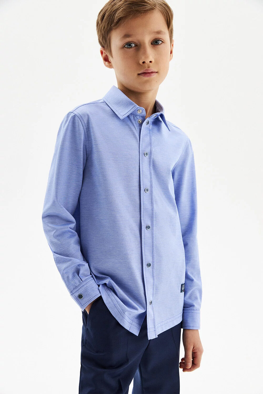 Школьная рубашка трикотажная