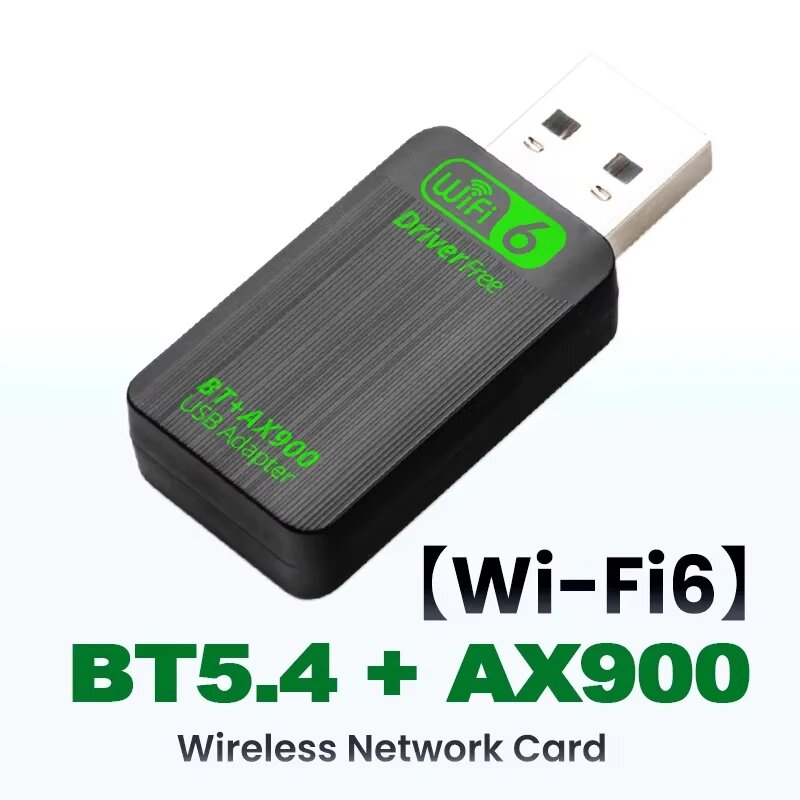 AX900 USB WiFi 6 Bluetooth 5.4 адаптер 2в1 Dongle двухдиапазонный 2,4G и 5 ГГц USB WiFi сеть беспроводной Wlan новый приемник для ПК/ноутбука, 900Mbps With BT5.4