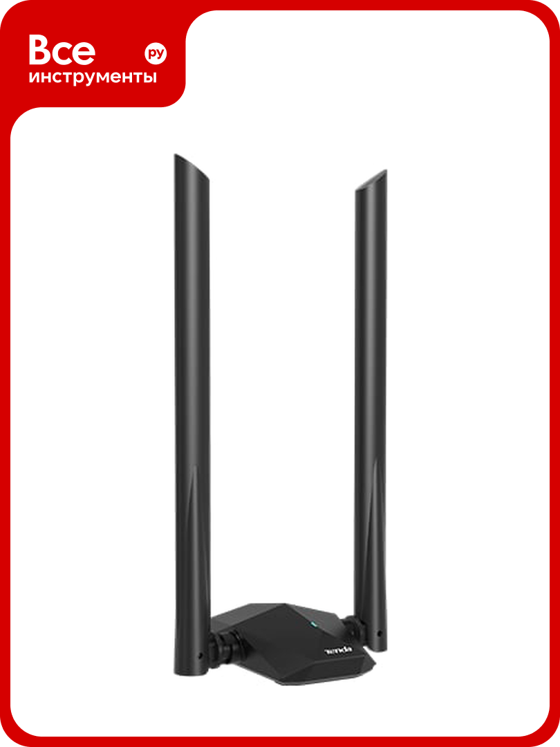Двухдиапазонный Wi-Fi адаптер Tenda U18a AX1800 Wi-Fi 6, 2,4/5 ГГц, до 1,78 Гбит/с, внешние антенны 2x5dBi, передатчи
