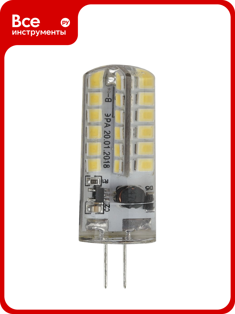 Светодиодная, ЭРА, лампа ЭРА LED JC-3,5W-12V-840-G4, капсула, нейтральный Б0033196, ежедневного применения в быту