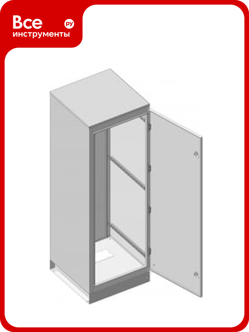 Каркас EKF ВРУ-1 Unit S сварной стальной напольный шкаф с IP54 защитой, серой окраской, замком и стальной дверцей