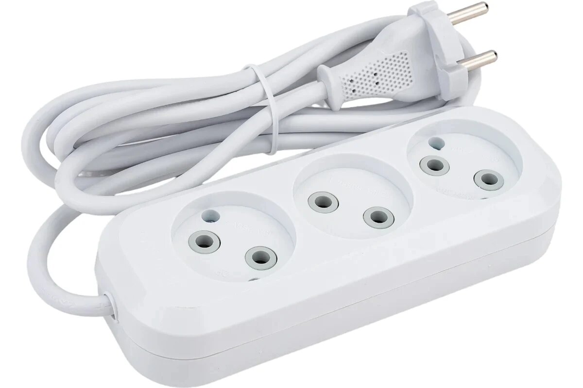 MAKEL Удлинитель 3×3 м без заземления, модель MGP123, бытовой кабель для дома