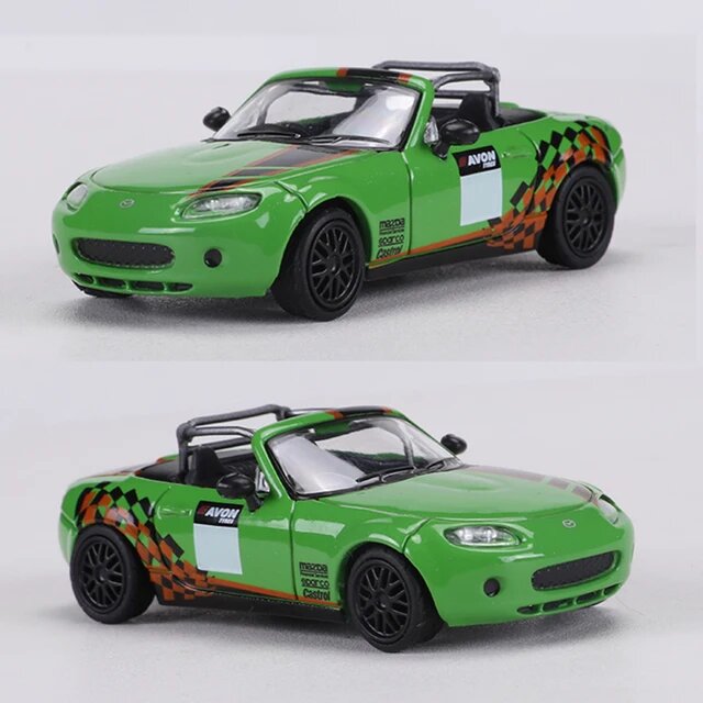 DCT 1/64 Mazda MX5 MX-5 Alloy Racing Car Литые игрушечные машинки Модель автомобиля Миниатюрная масштабная модель автомобиля для детей