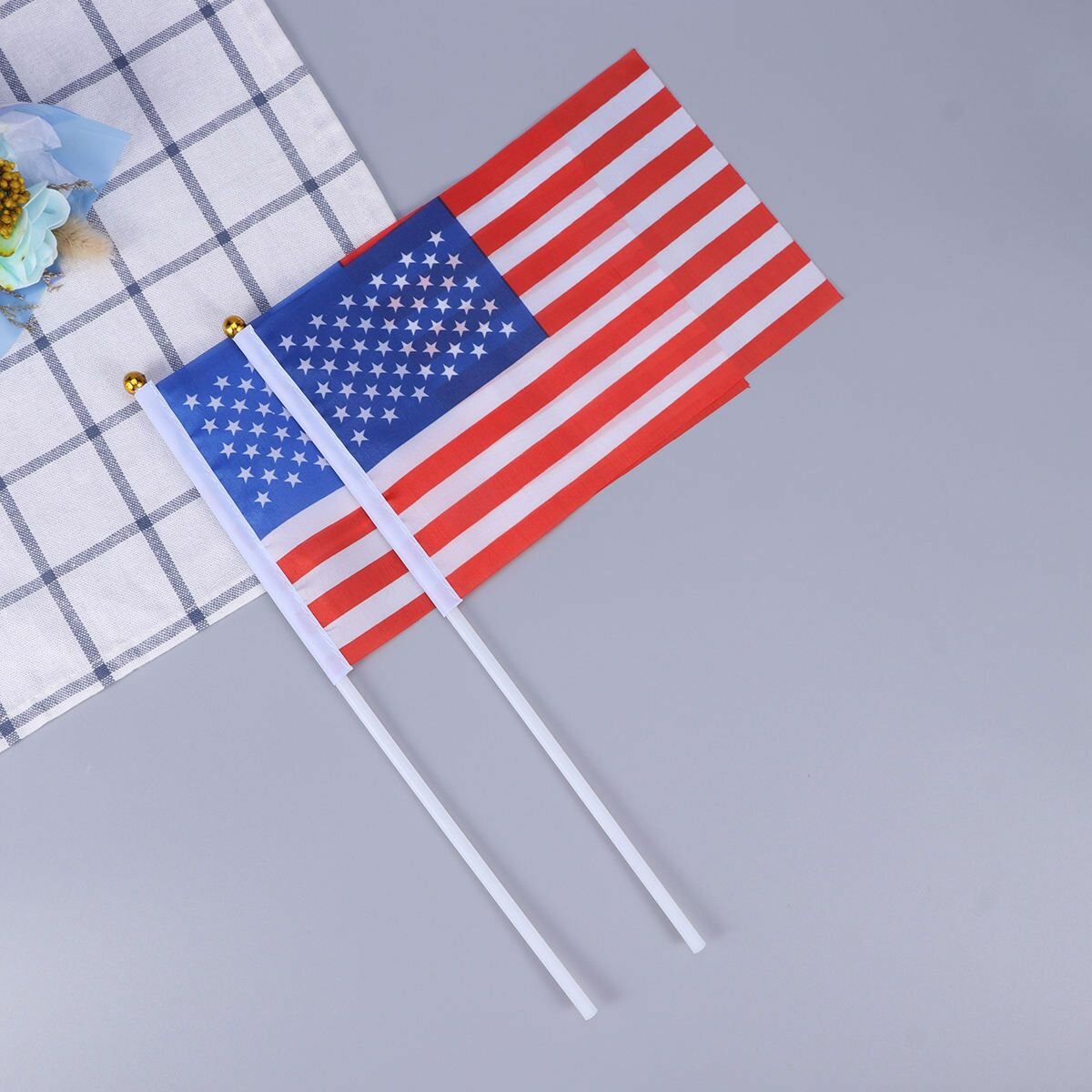 Флажки ручного формата США 21 на 14 см, для активных мероприятий, 50 предметов