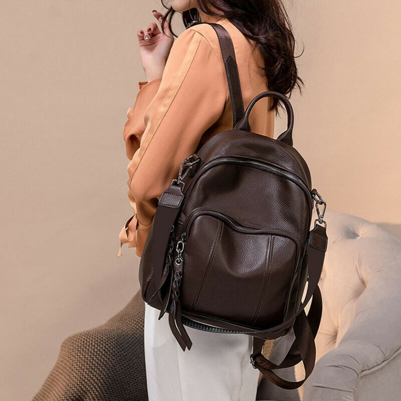 Рюкзак viney, Leather Backpack for Women Large Capacity Lightweight Travel, большая вместимость, для путешествий, городской, школьный, лёгкий, кожаный, для женщин