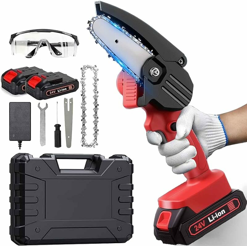 Электрическая мини-бензопила 4 дюйма, беспроводная