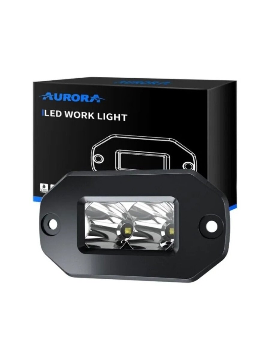 Светодиодные фары дальнего света AURORA 76x38 мм 20W (комплект 2 шт)