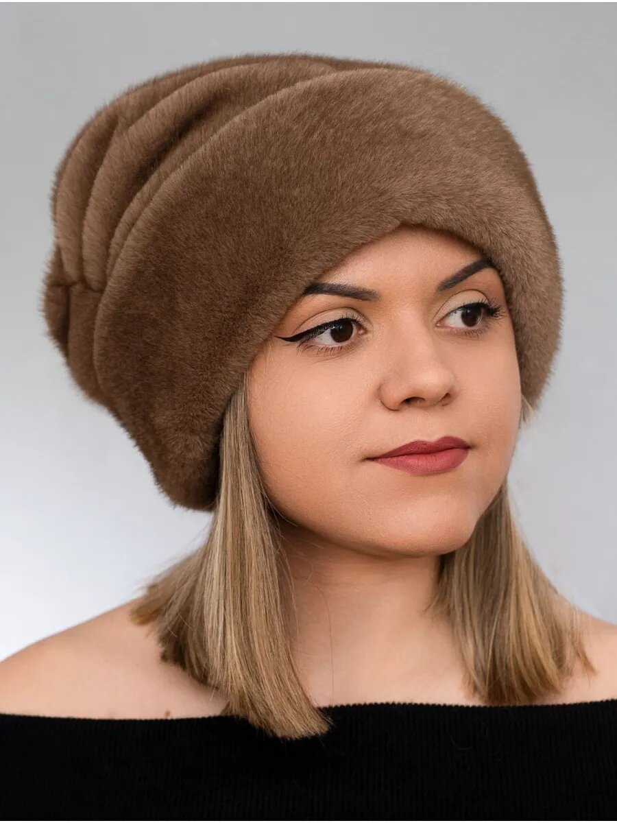 Шапка Головные уборы из искусственного меха 2025 г для женщин