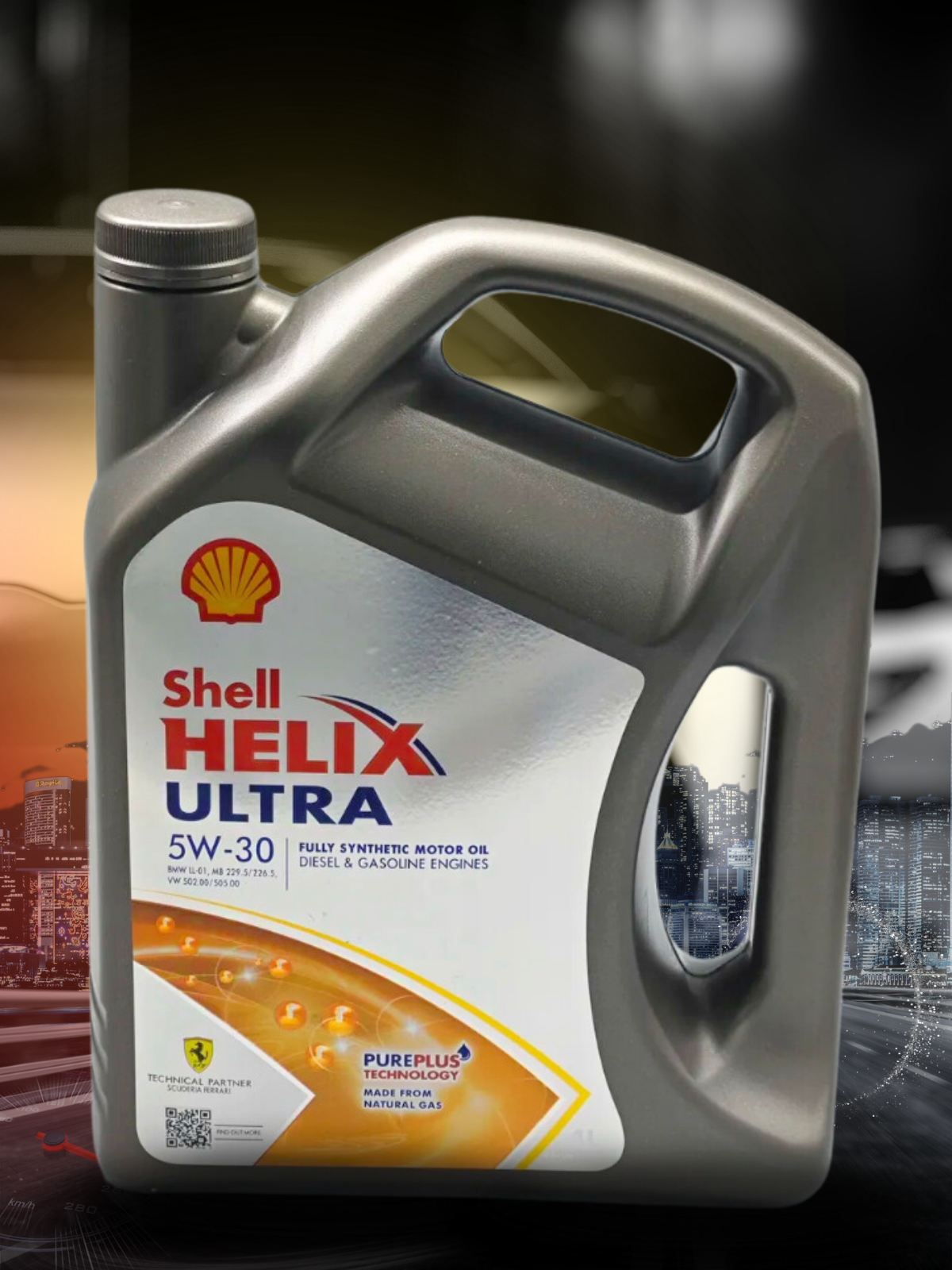 Масло моторное SHELL HELIX ULTRA, 5W-30, синтетическое, для широкого модельного ряда, 4 л