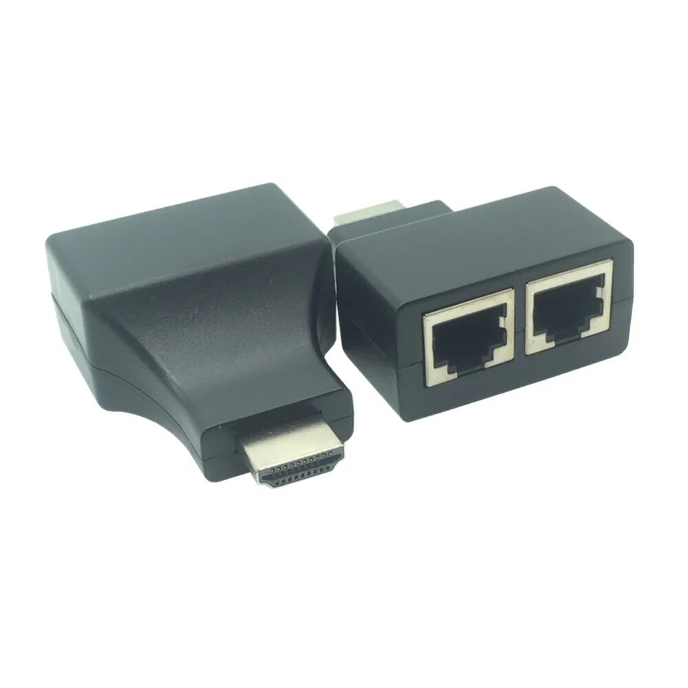 Адаптер HDMI-совместимый с RJ45, 2 шт, Сетевой удлинитель кабеля по Cat5e Cat6, кабель 1080p для HDTV HDPC PS3 STB