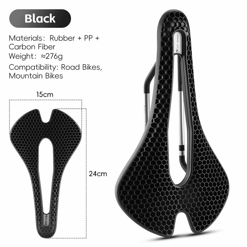 WEST BIKING 3D велосипедное седло сотовая бионическая структура удобная подушка износостойкая прочная нескользящая доступ к шоссейному велосипеде
