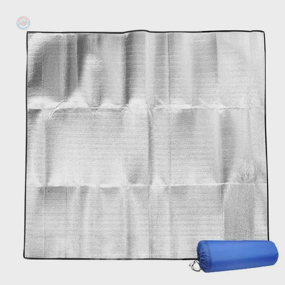Двусторонний коврик для палатки 200х200 см, водонепроницаемый кемпинговый коврик с теплоизоляцией, складной пикник-коврик в чехле для пляжа, рыбалки и туризма